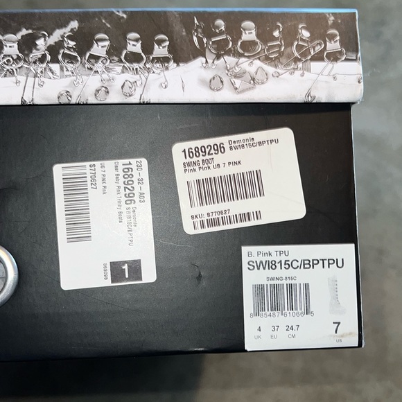 Demonia | Shoes | Demonia Clear Baby Pink Trinity Boots | Poshmark